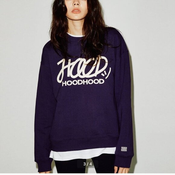 HoodHood | Tops | Hoodhood Signature Logo Sweatshirt | Poshmark